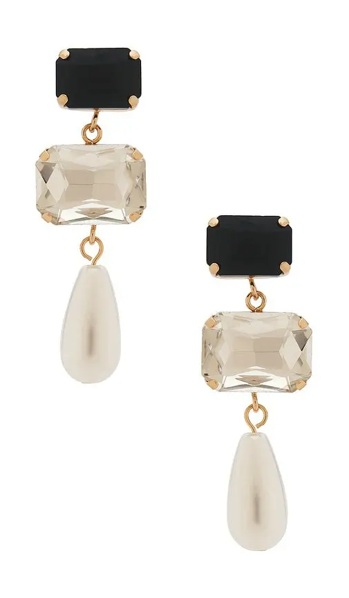 PETIT MOMENTS Alexis Pearl Drop Earrings - Black