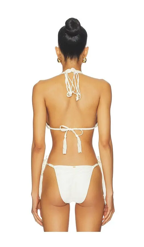 PQ SWIM Mila Triangle Bikini Top - Cream