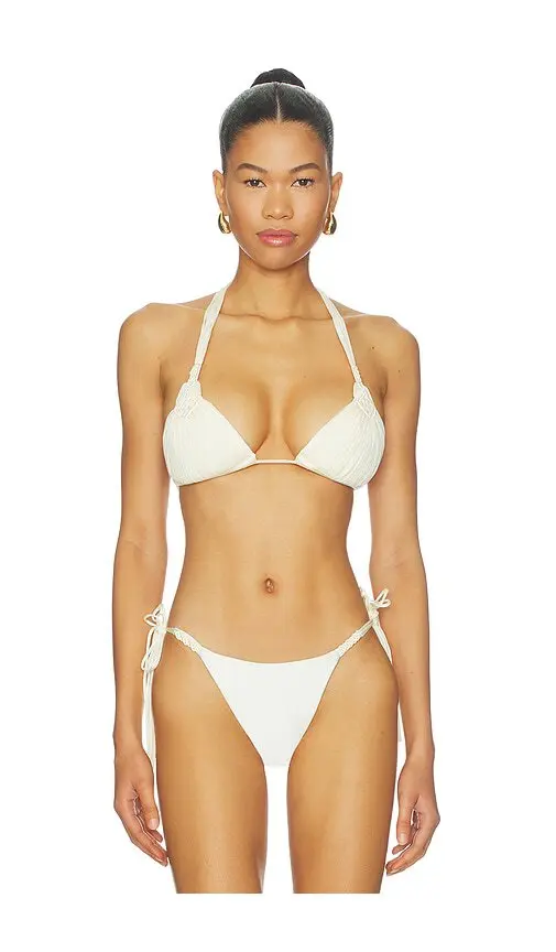 PQ Mila Triangle Bikini Top - White