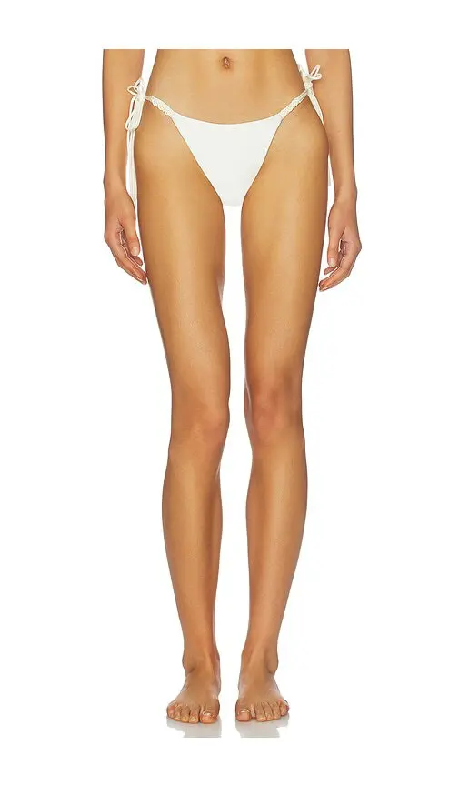 PQ SWIM Mila Tie Side Bikini Bottom - Cream
