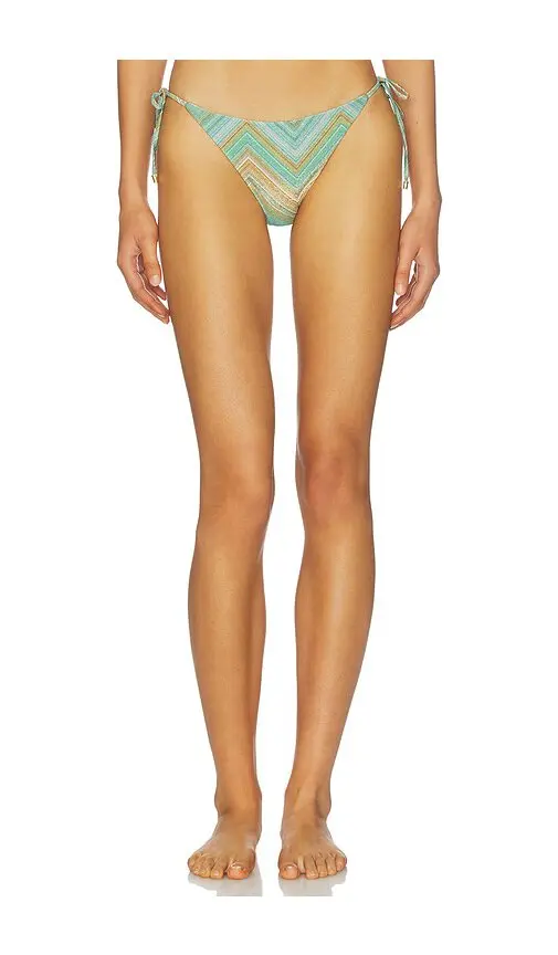 PQ Teeny Tie Side Bikini Bottom - Green Printed