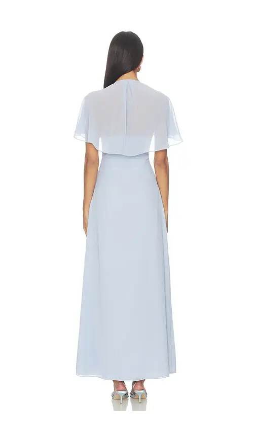 Line & Dot Amorette Cape Dress - Powder Blue | Editorialist