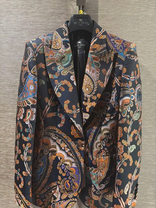 Etro Black Printed Blazer