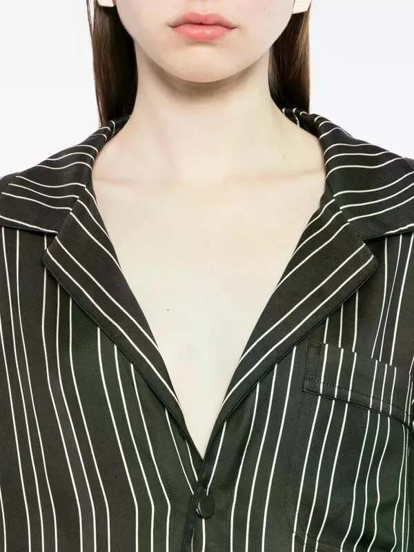 TOM FORD Striped Shirt - Black