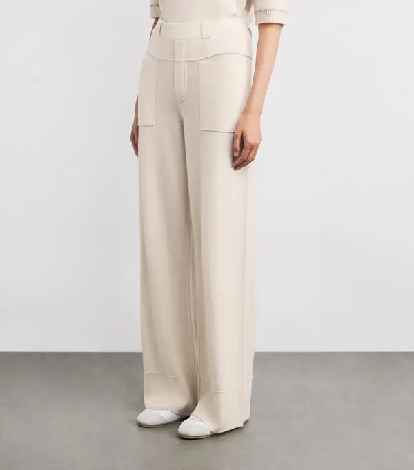 ALLUDE Wool-blend Cargo Trousers