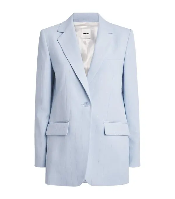 Sandro Embellished Blazer - Blue