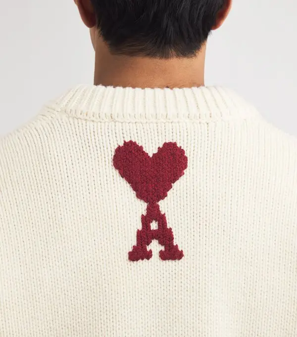 Ami Wool-blend Horse Intarsia Sweater