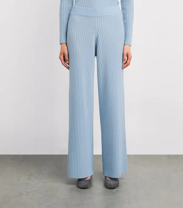 ALLUDE Cashmere Rib Trousers