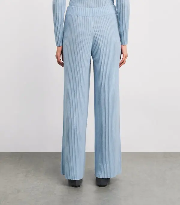 ALLUDE Cashmere Rib Trousers