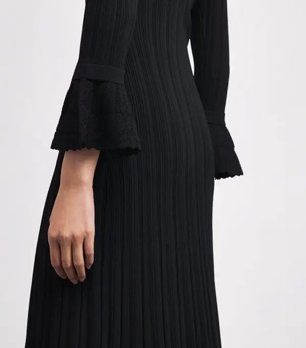 Sandro Knitted Midi Dress - Black