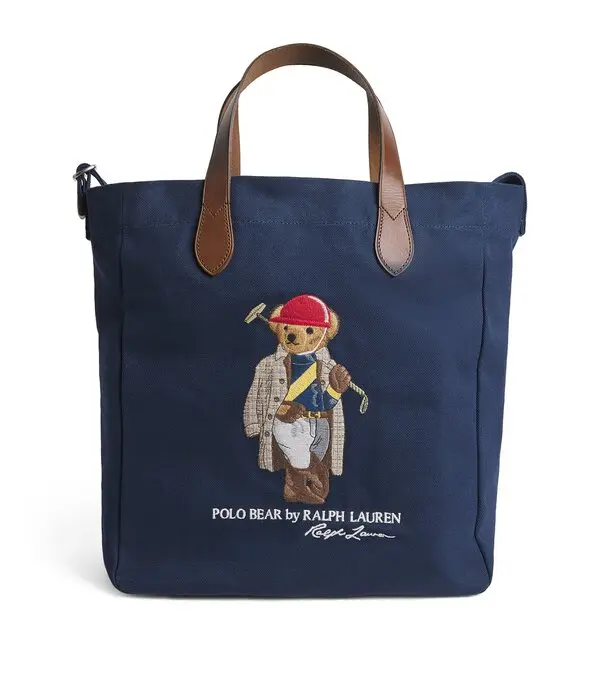 Polo Ralph Lauren Canvas Polo Bear Tote - Navy