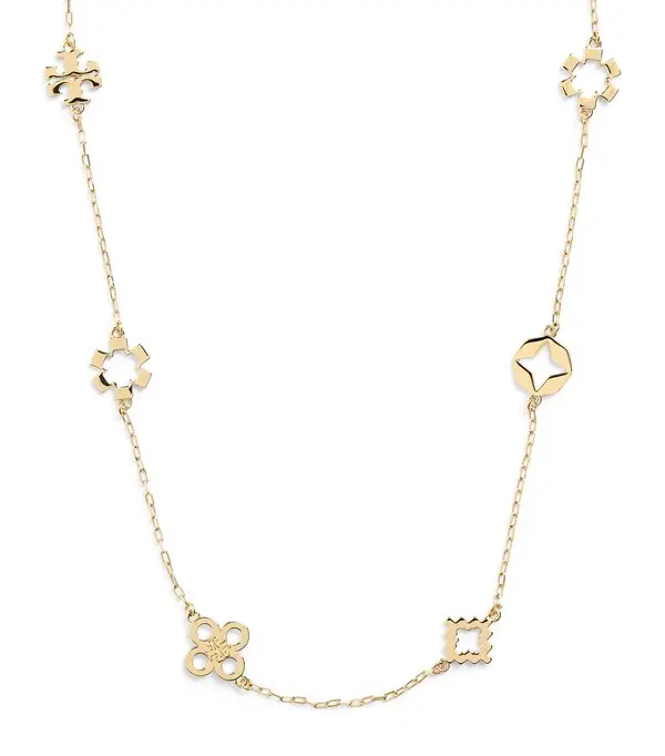 Tory Burch Plated Forget Me Not Necklace - Gold