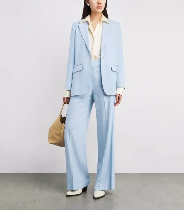 Sandro Wide-leg Trousers - Blue