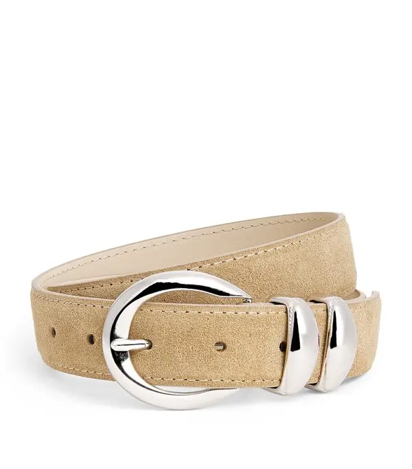 Sandro Suede Belt - Beige