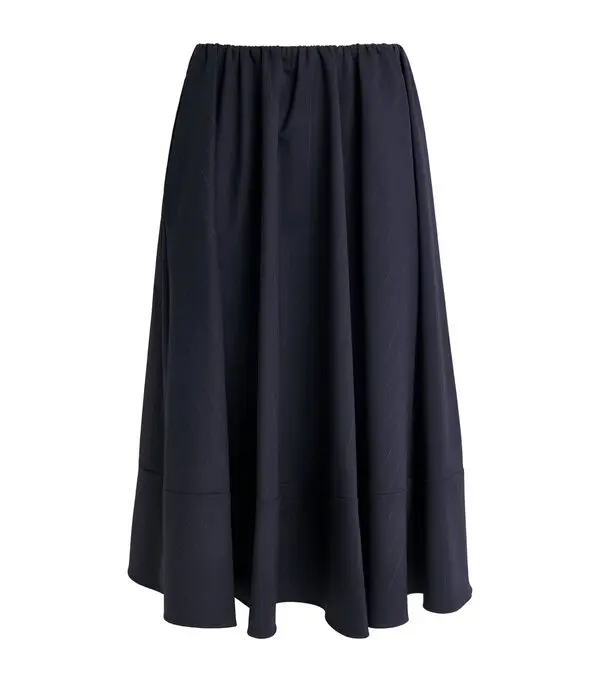 Maje Wool-blend Pleated Midi Skirt