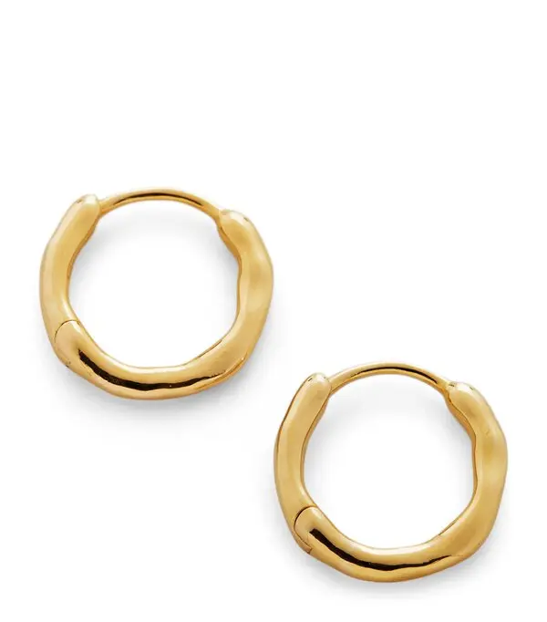 Monica Vinader Siren Muse Wave Hoop Earrings - Gold