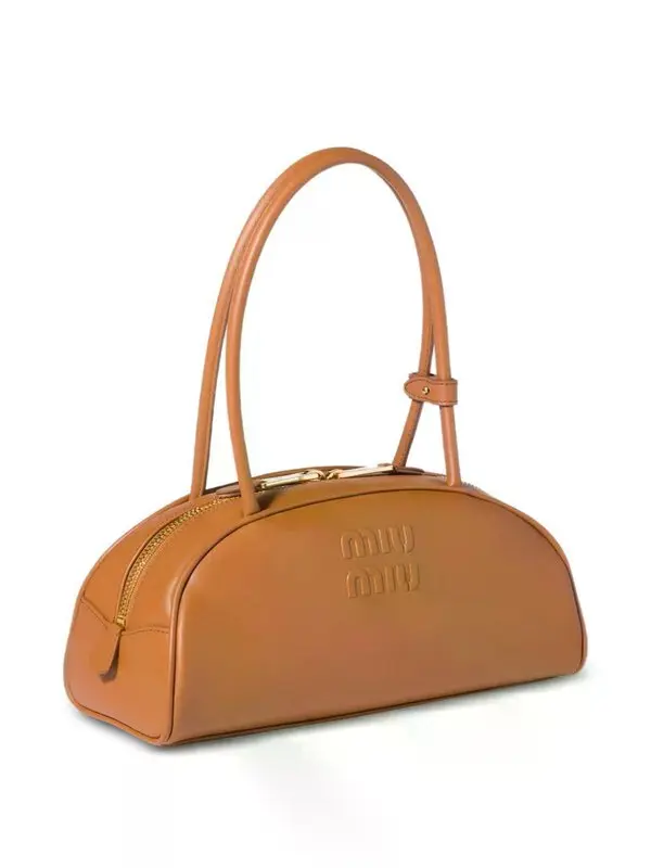 Miu Miu Beau Leather Shoulder Bag - Brown