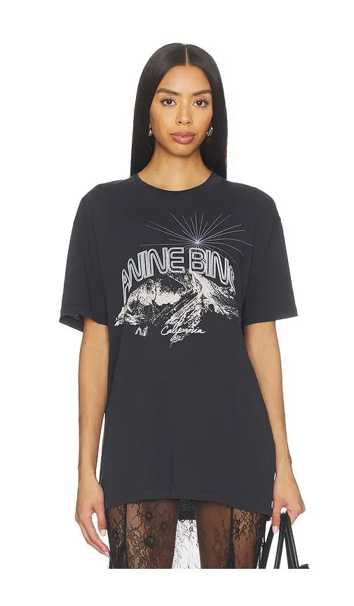 ANINE BING Walker Tee California Graphic Print - Black