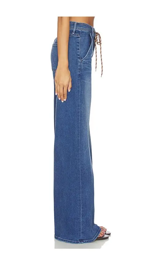 MOTHER The Drawn Undercover Prep Sneak Jeans - Blue
