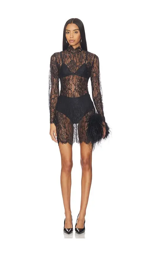 L'Agence Henrietta Lace Mini Dress