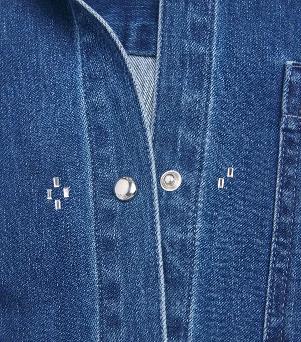 Maje Denim Rhinestone Shirt