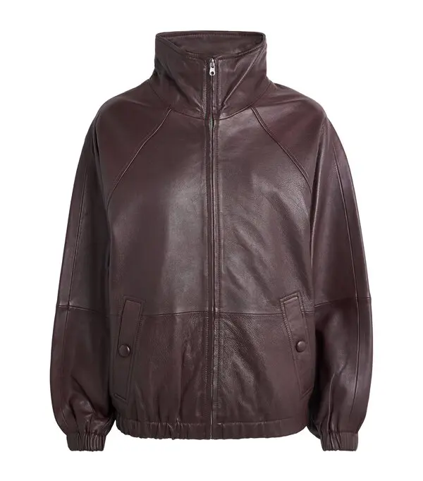 Sandro Raglan-sleeve Leather Jacket