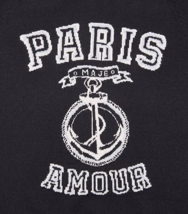 Maje Paris Amour Logo Sweater
