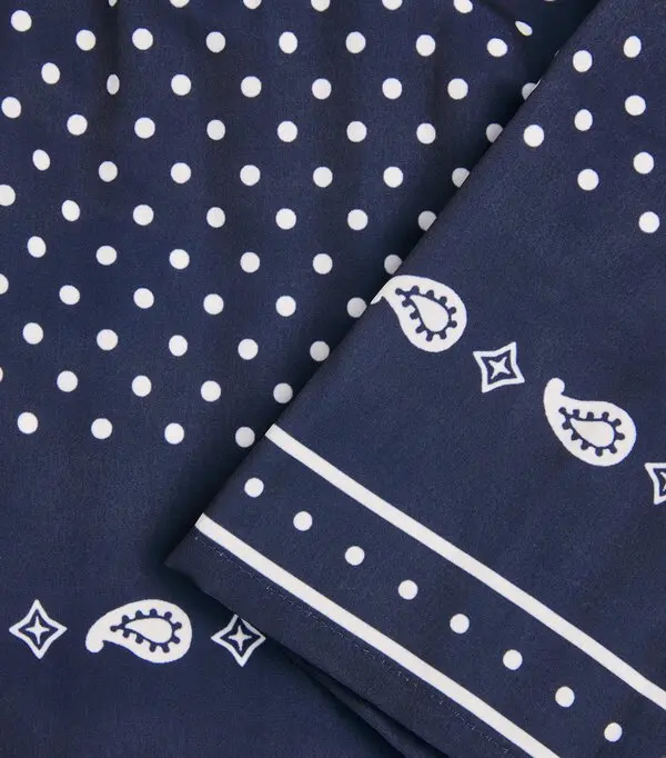 Maje Polka Dot And Paisley Print Mini Dress