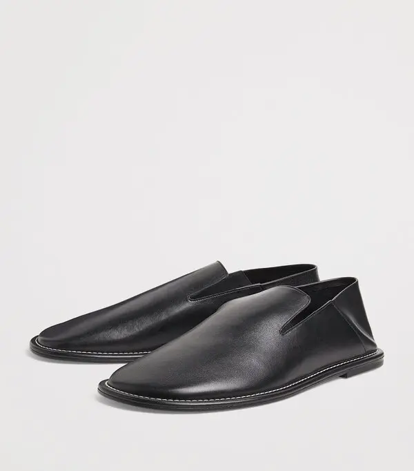 AMI Paris Leather Slippers