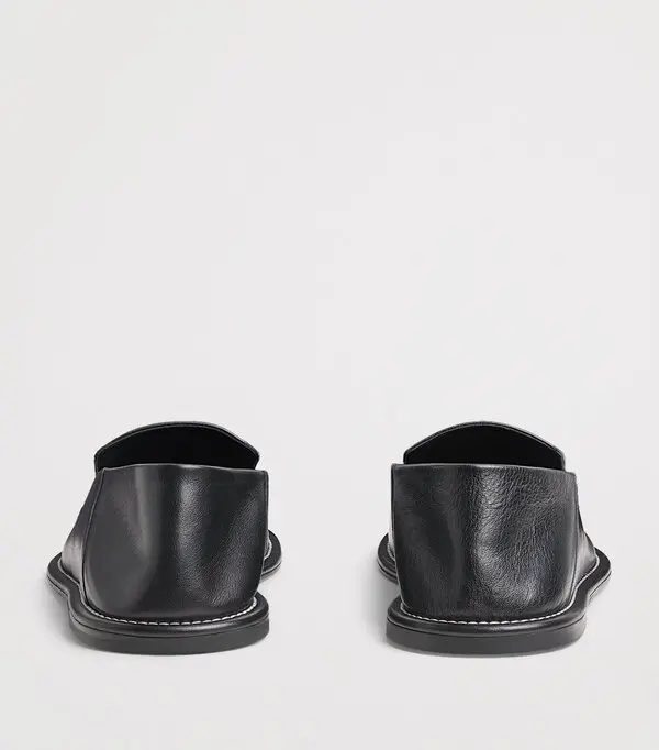 AMI Paris Leather Slippers