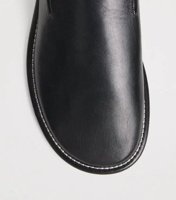 AMI Paris Leather Slippers