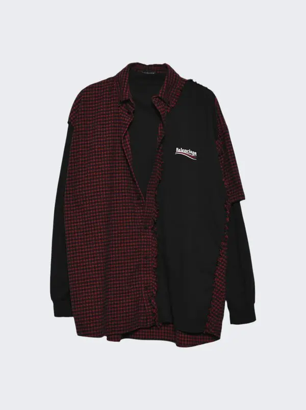 Balenciaga Patched Shirt - Red