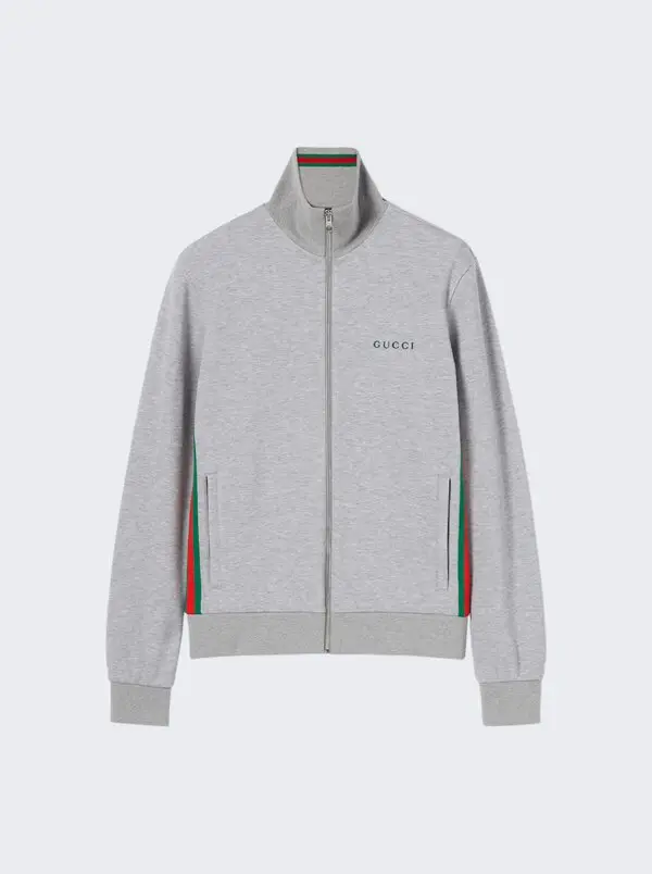 Gucci Double Piquet Zip Jacket - Grey