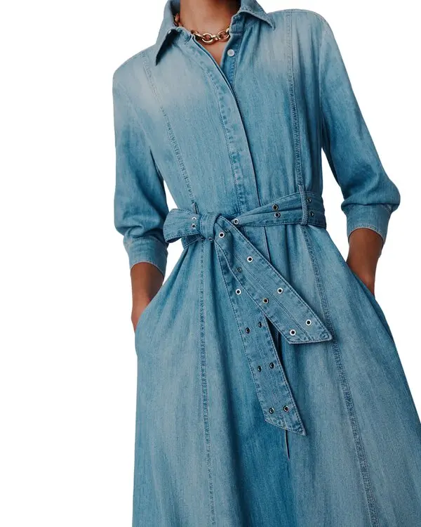 Marella Belted Denim Shirt Dress