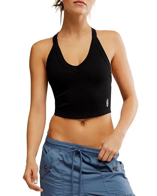 Free People All Clear Racerback Tank Top - Black