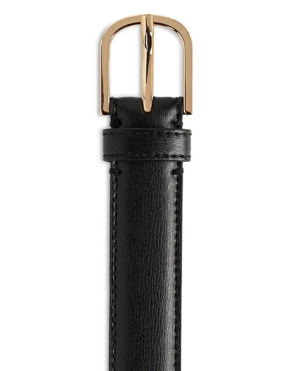 TOTEME Slim Leather Trouser Belt - Black
