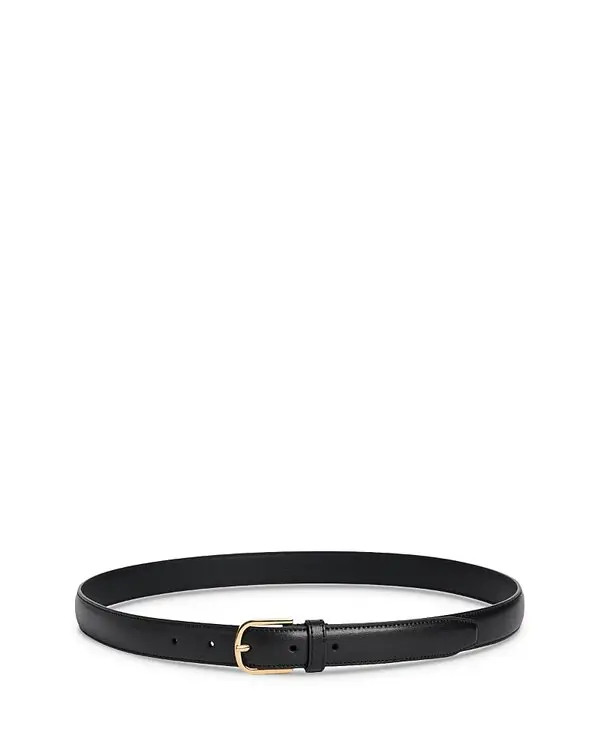 TOTEME Slim Leather Belt - Black