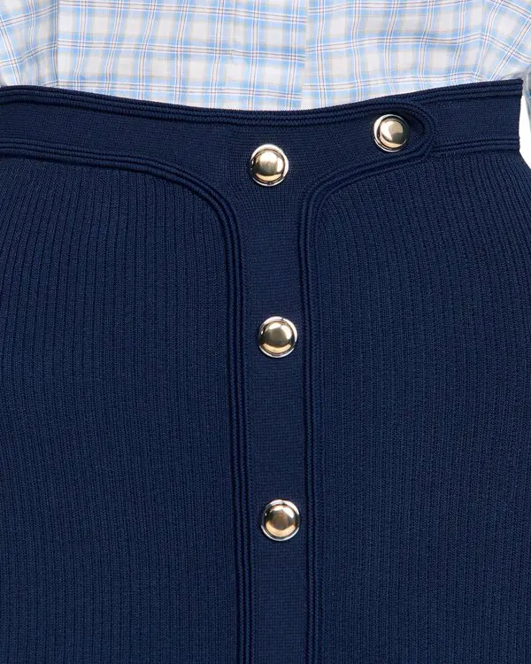 Sandro Candice Mini Skirt - Navy Blue