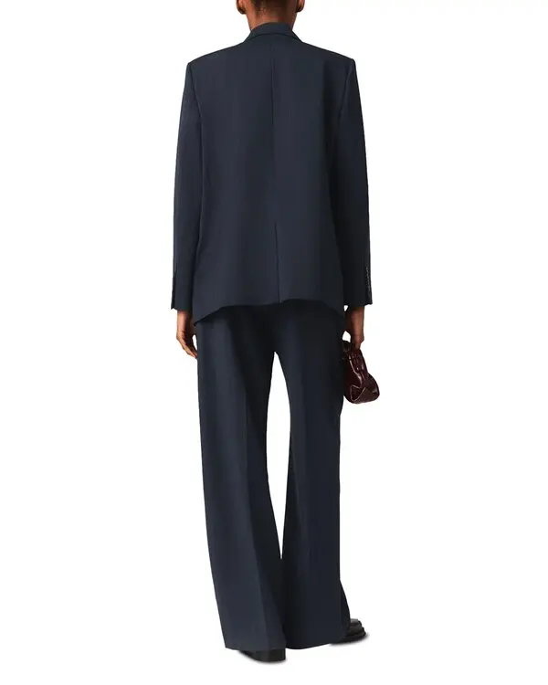 Maje Vissila Striped Belted Jacket