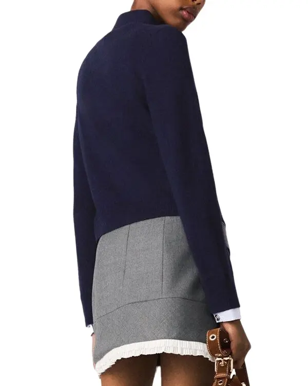 Maje A-line Poplin Mini Skirt