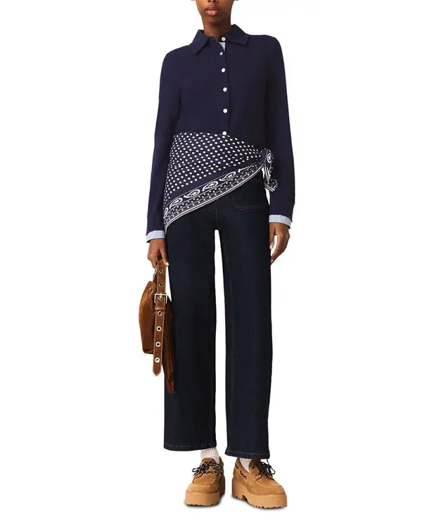 Maje Polo Cardigan