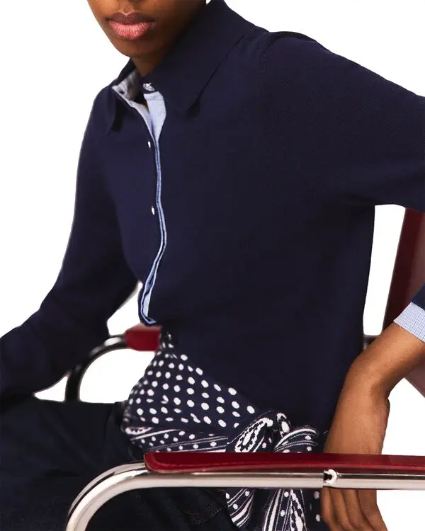 Maje Polo Cardigan
