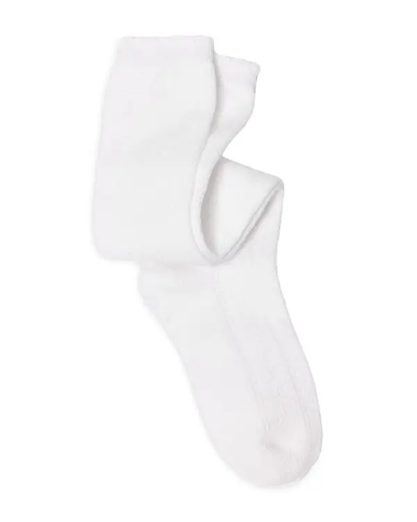 Maje Knee High Pointelle Socks - White
