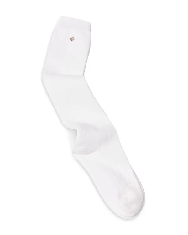 Maje Knee High Pointelle Socks - White