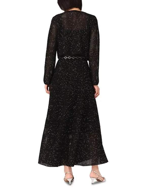 Maje Rhinestone Knit Cardigan - Black
