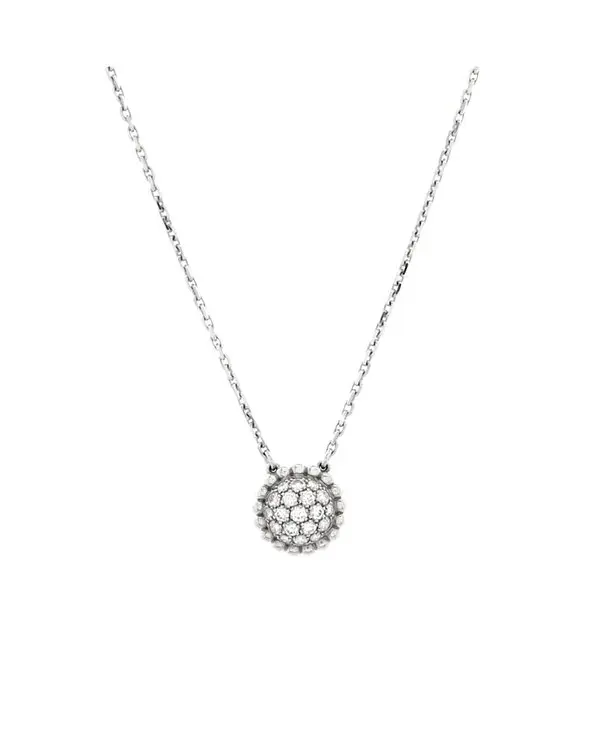 VAN CLEEF & ARPELS Perlee Pendant Necklace 18k White Gold With Diamonds - K White Gold