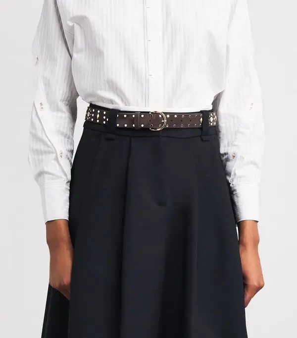 Sandro Leather Rivet Belt