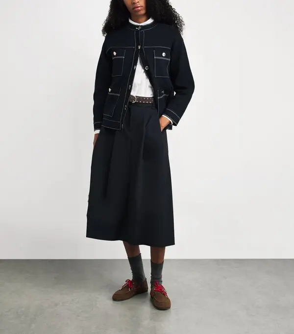 Sandro Leather Rivet Belt