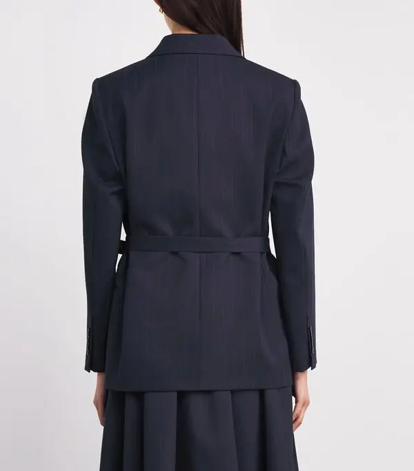 Maje Wool-blend Chalk Stripe Blazer
