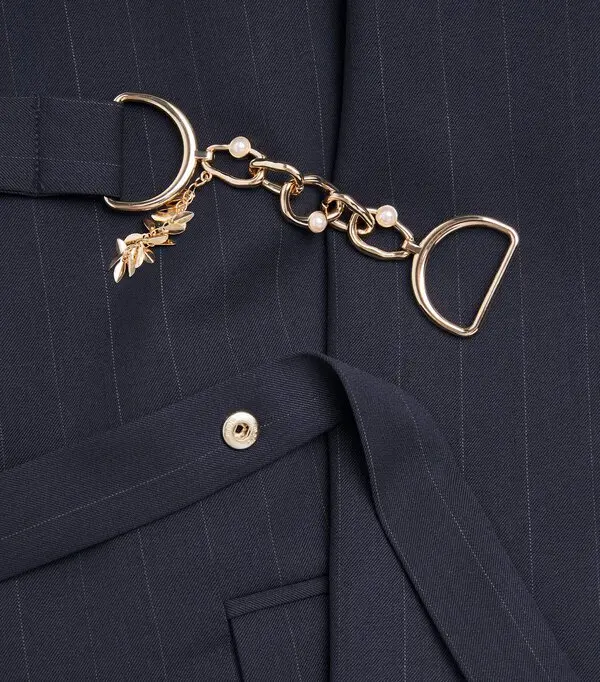 Maje Wool-blend Chalk Stripe Blazer